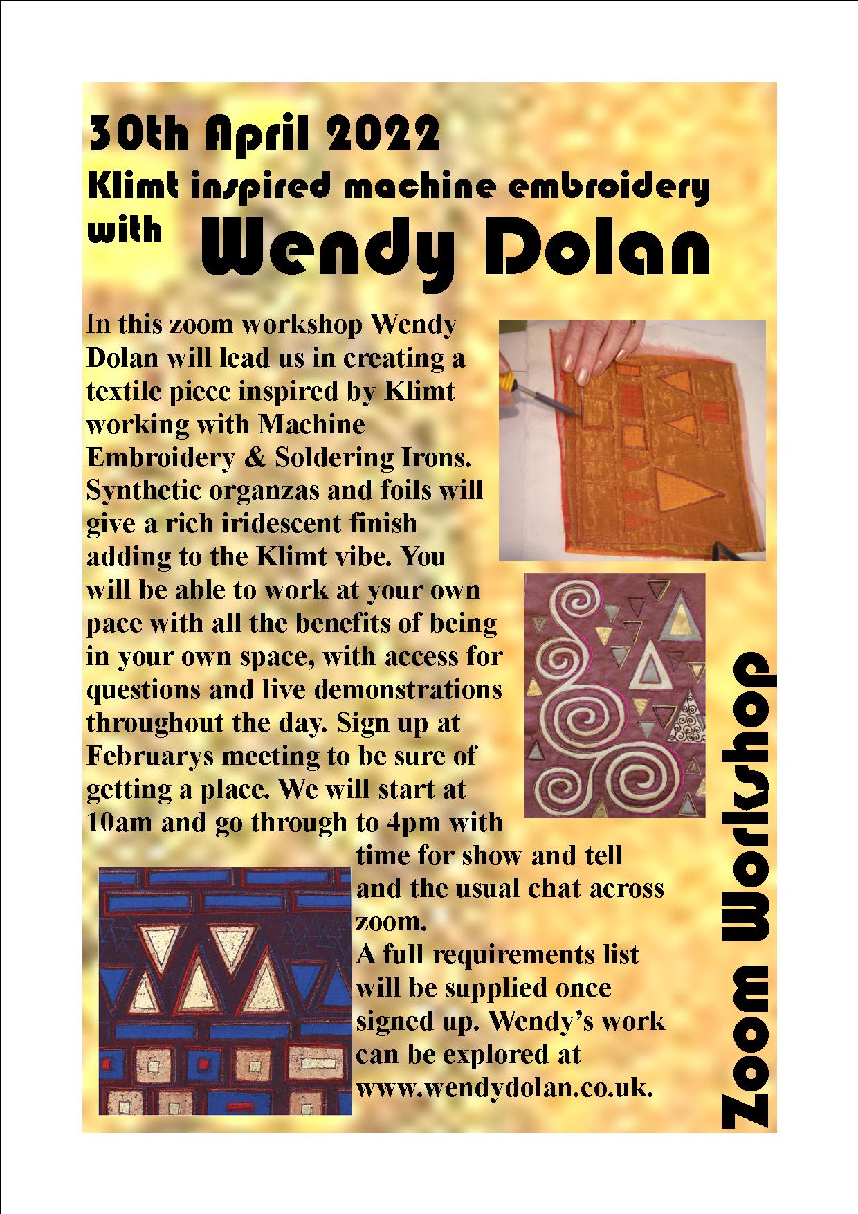 wendy dolan poster | Romford Embroiderers